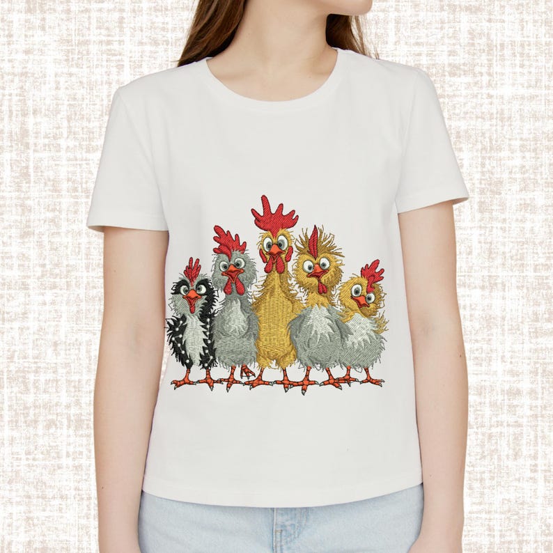 Funny Chicken Embroidery File, Chicken Machine Embroidery Design ...