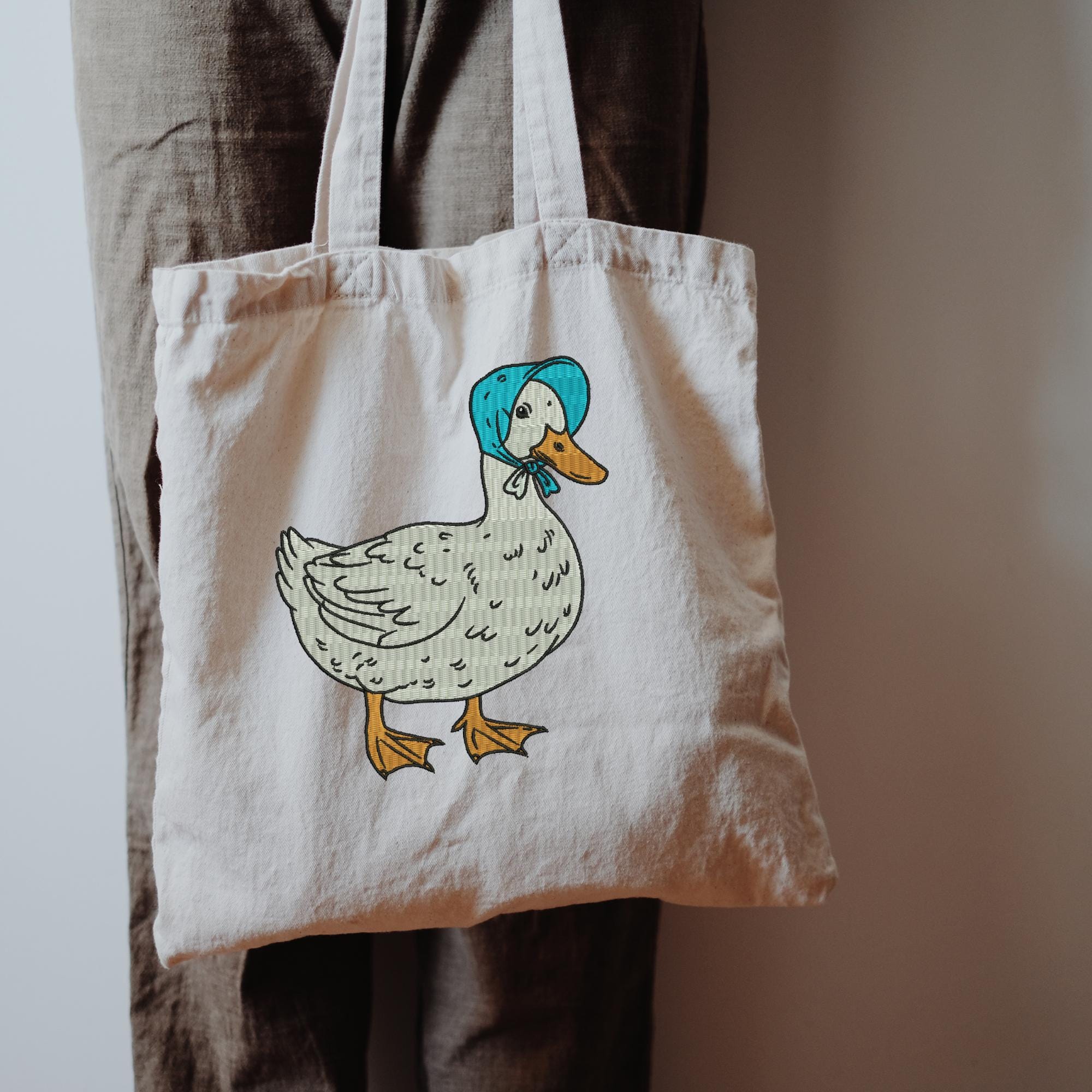 Goose Embroidery Design, Silly Goose Embroidery Design, Goose With Bow ...