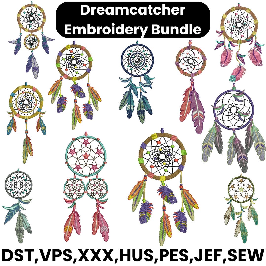Dreamcatcher Embroidery Design, Dreamcatcher Motif, Dream Catcher ...