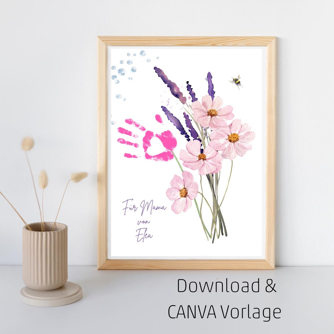 Lavender & Handprint Child Personalized, Mother's Day, Birthday ...