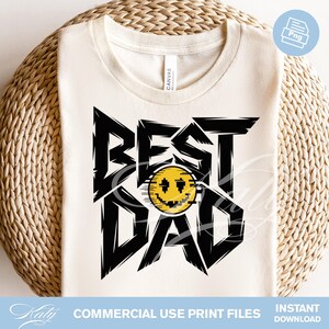 Cool Dad PNG Bundle | 5 Deathcore Style Smile Face PNG Designs for ...