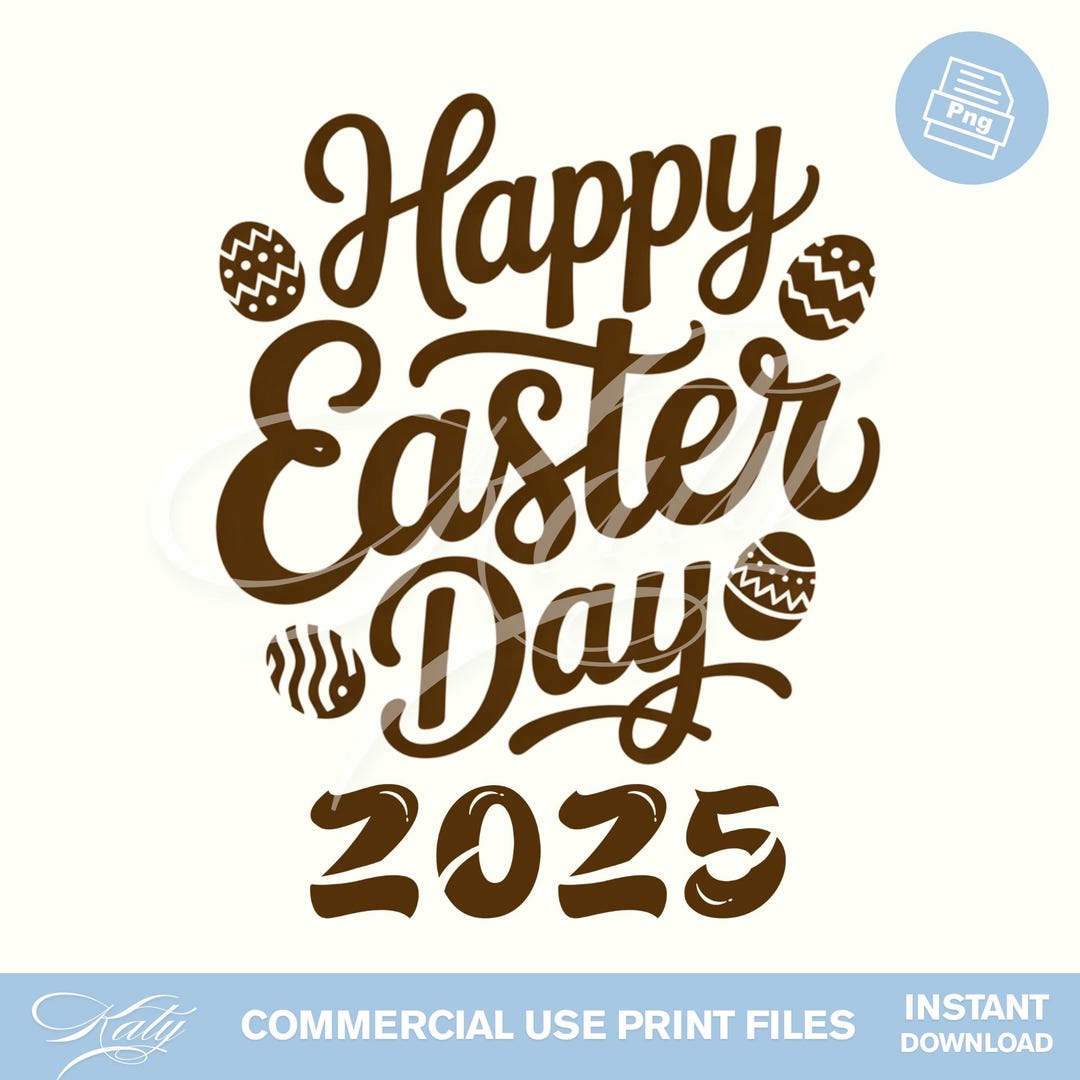 Happy Easter Day 2025 PNG – Happy Easter Day 2025 Design – Hand ...