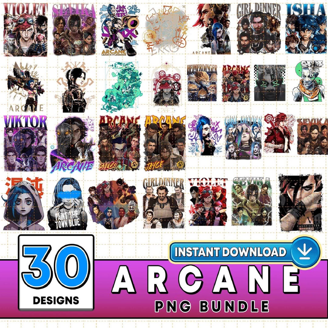 Jinx Bundle PNG, Arcane Jinx Shirt Design, Vi Jinxed, Anime Graphic Png ...