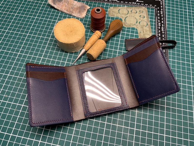 Leather Trifold Wallet Template – DIY Leathercrafting Pattern (PDF ...