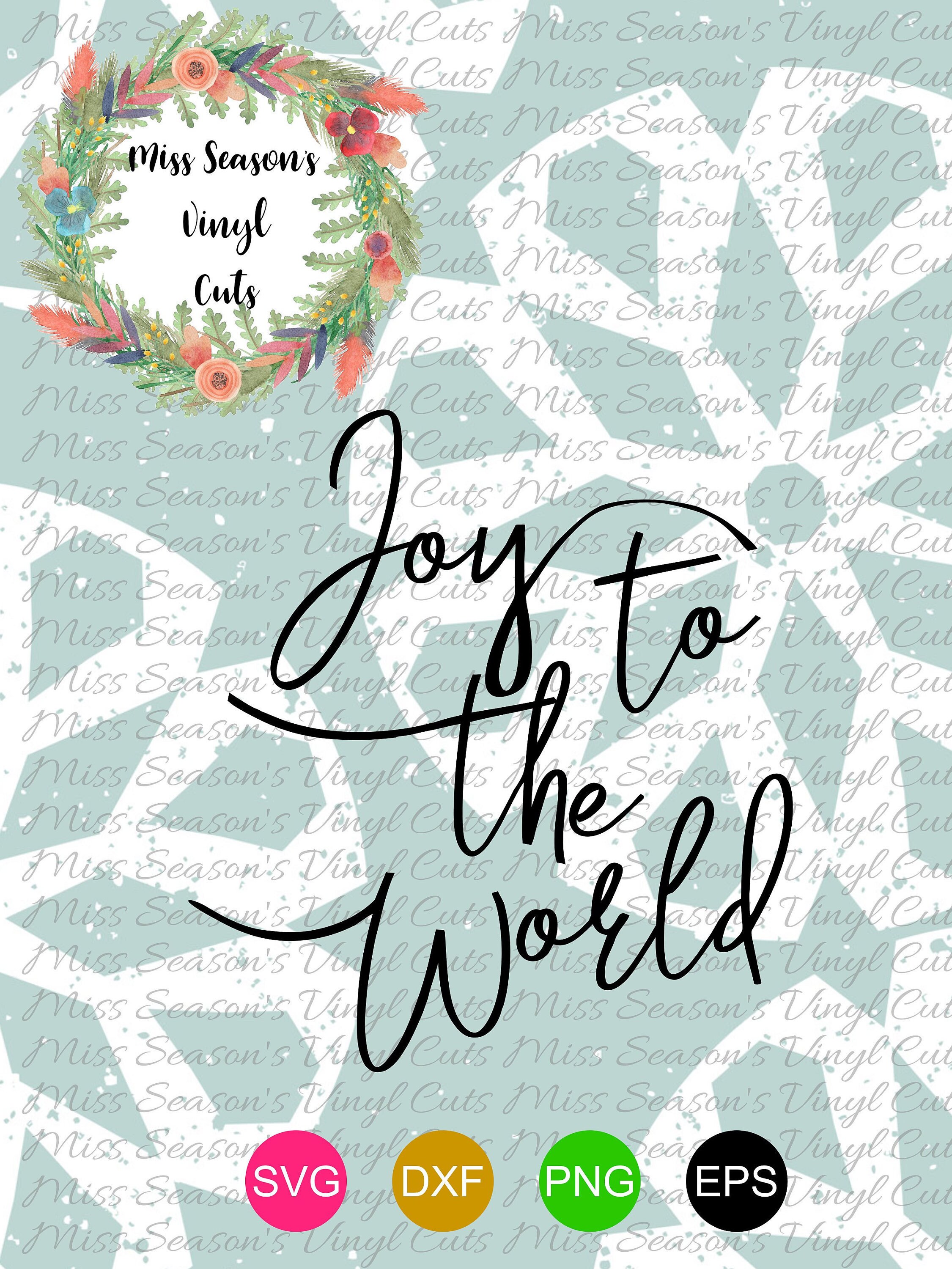 Joy to the World Svg Dxf Eps Png Christmas Svg Silhouette - Etsy
