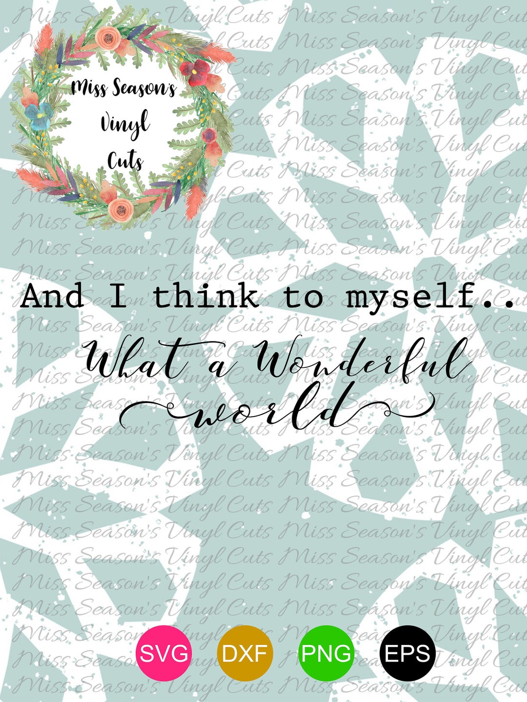 What a Wonderful World Svg Dxf Eps Png Holiday SVG - Etsy