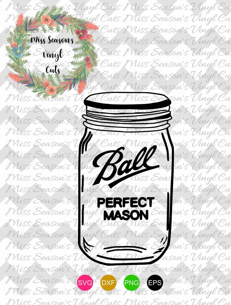 Mason Jar SVG Fileball Mason Jars SVG Filevector Clip Art - Etsy