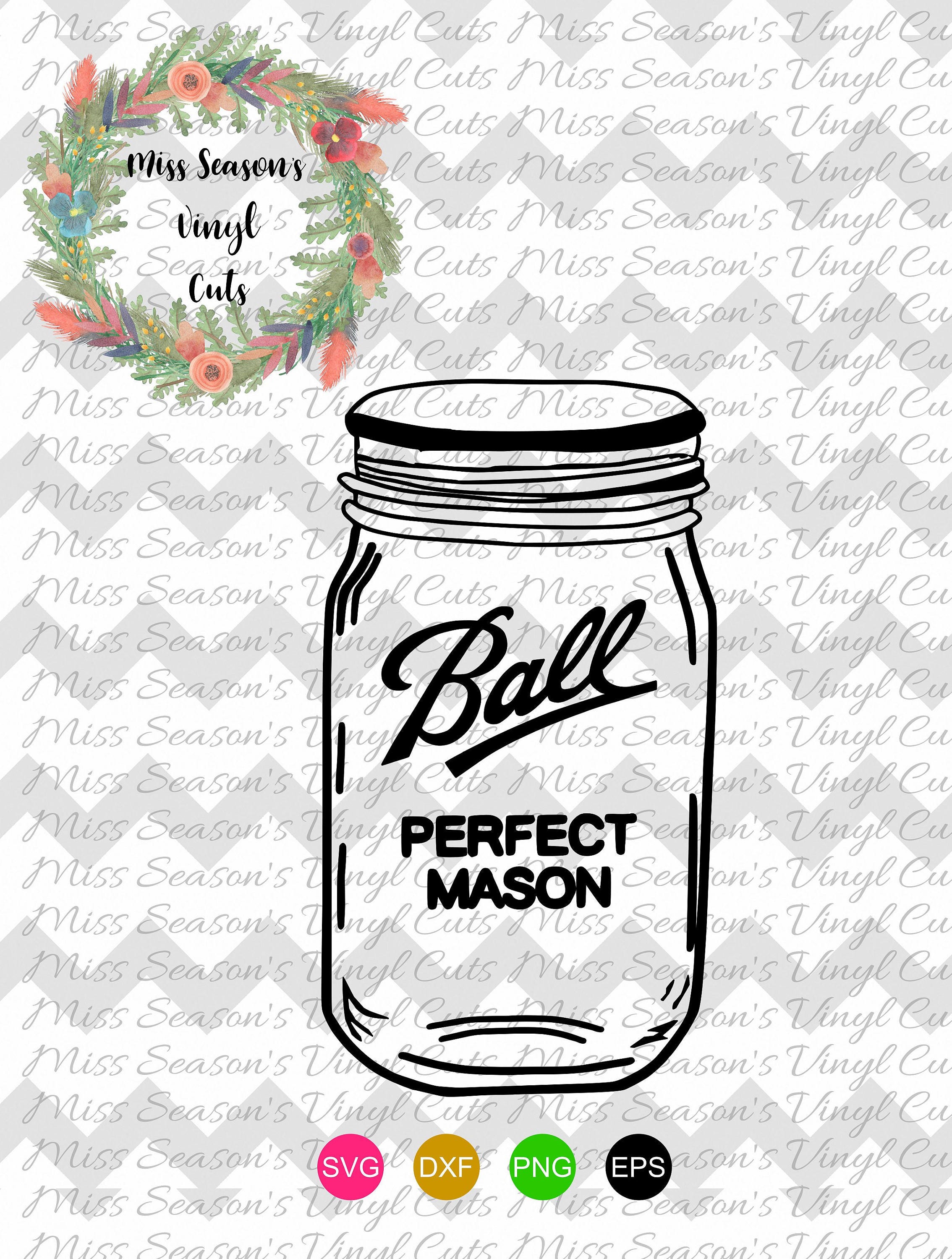 Mason Jar SVG File,ball Mason Jars SVG File,vector Clip Art for ...