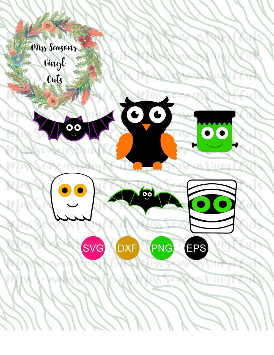 Halloween Characters Svg Dxf, Eps, Png Bat Svg |ghost Svg| Mummy SVG ...