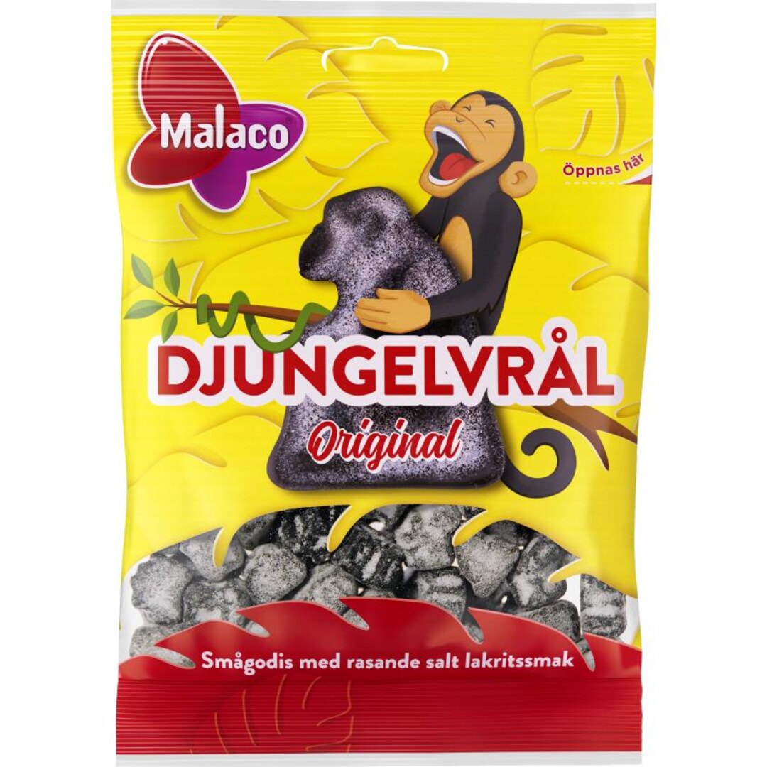 Malaco Djungelvrål - Swedish Salty Licorice Candy - Authentic ...