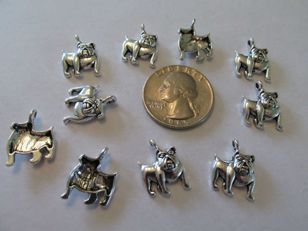 10-100 Dog Charm, Bulldog Charm, Bulldog Mascot, Boxer Dog, Dog Charm ...