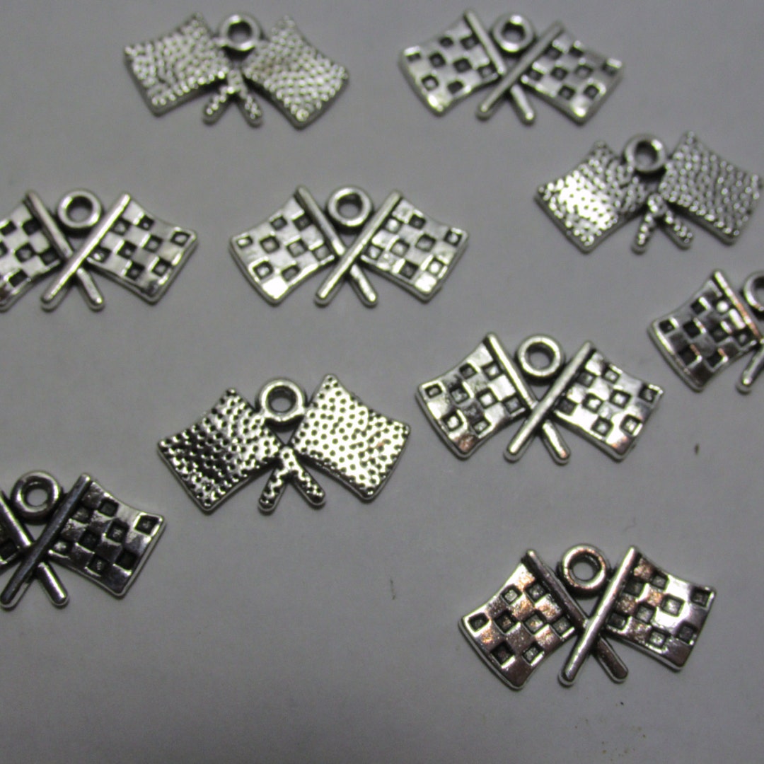 Checkered Flag Charms, Race Car Charms, NASCAR Charms, Racing Charms ...