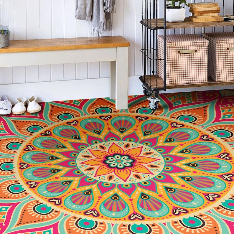 Indian Wedding Dance Floor Wrap: Traditional Mandala Design (digital ...