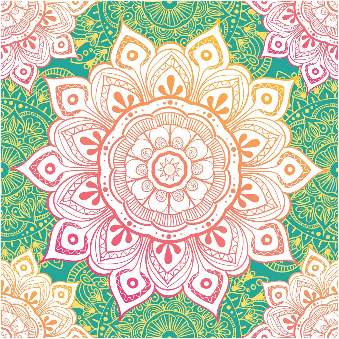 Traditional Indian Mandala Pattern | Colorful Wedding Dance Floor ...