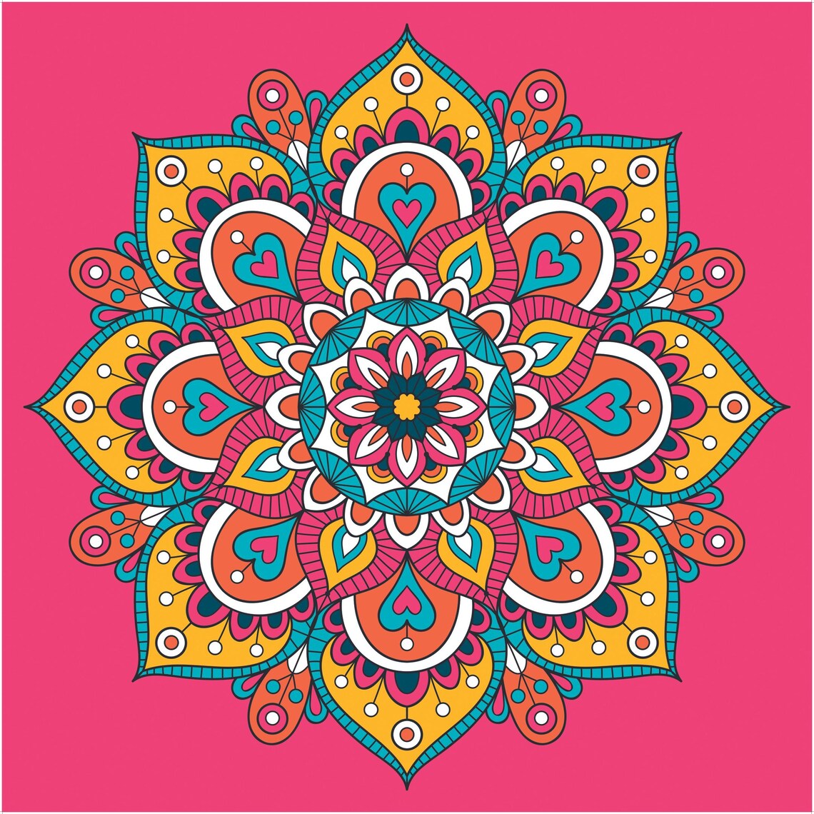 Bright Mandala Pattern - Colorful Home Decor & Craft Supplies for ...