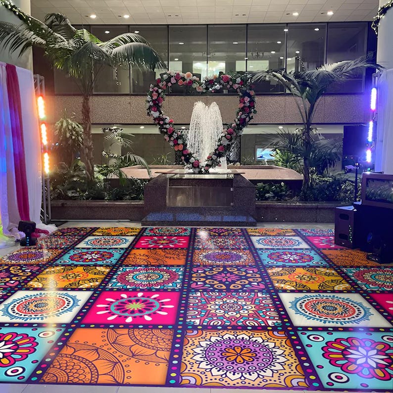 Colorful Floral Seamless Pattern | Wedding Dance Floor Design ...