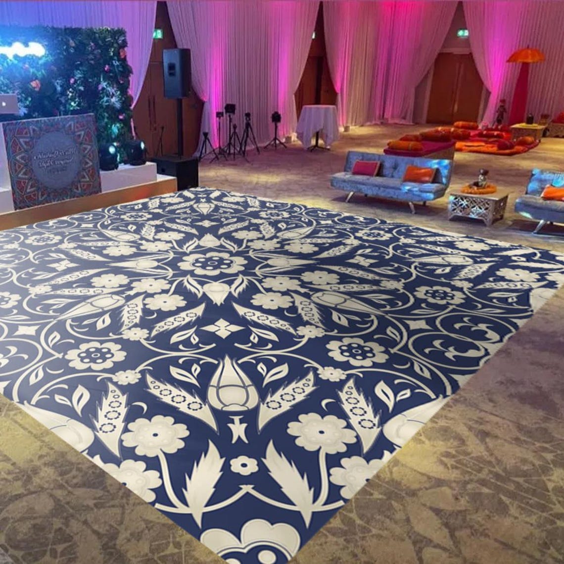 Victorian Blue Dance Floor Design | Elegant Wedding Floor Designs ...