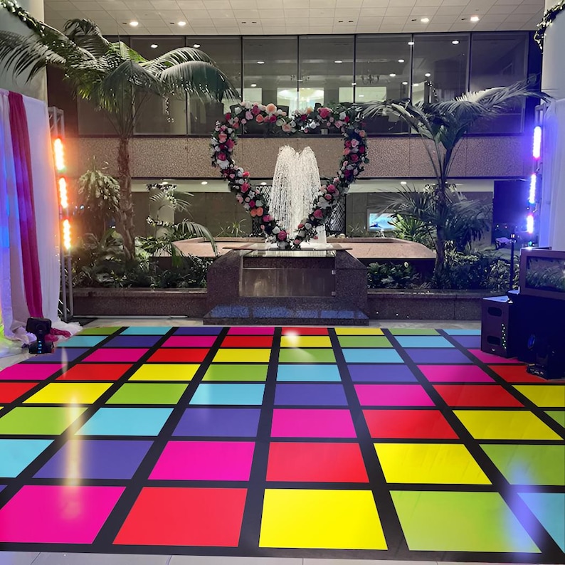 Disco Dance Floor Pattern: Multi Color Printable (digital Download) - Etsy
