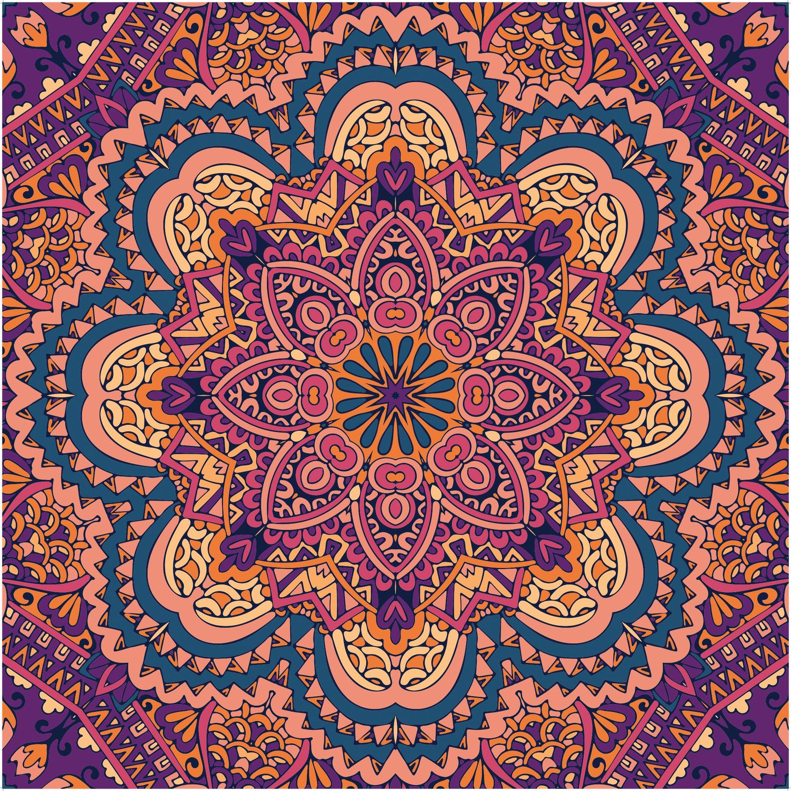 Luxury Mandala Mehndi Floor Wrap | Indian Wedding Dance Floor Printable ...