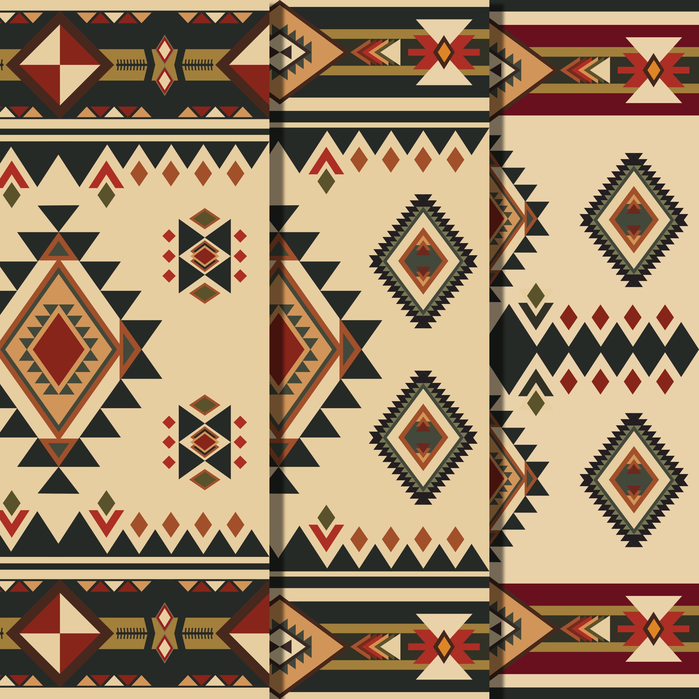Native American Rug Set of 3, Southwestern Printable Rugs, Indigenous ...