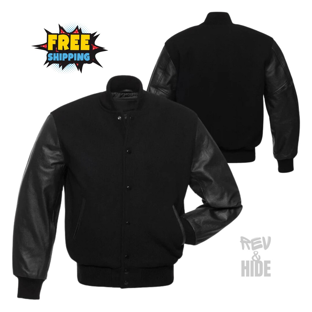 Unisex Varsity Jacket | Letterman Jacket | Wool Bomber With Leather ...