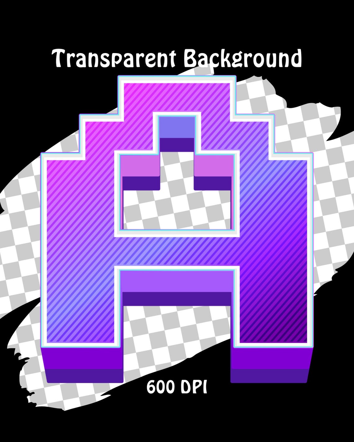 Purple 8-bit Pixel Alphabet in SVG PNG — Gamer-style Letters & Numbers ...