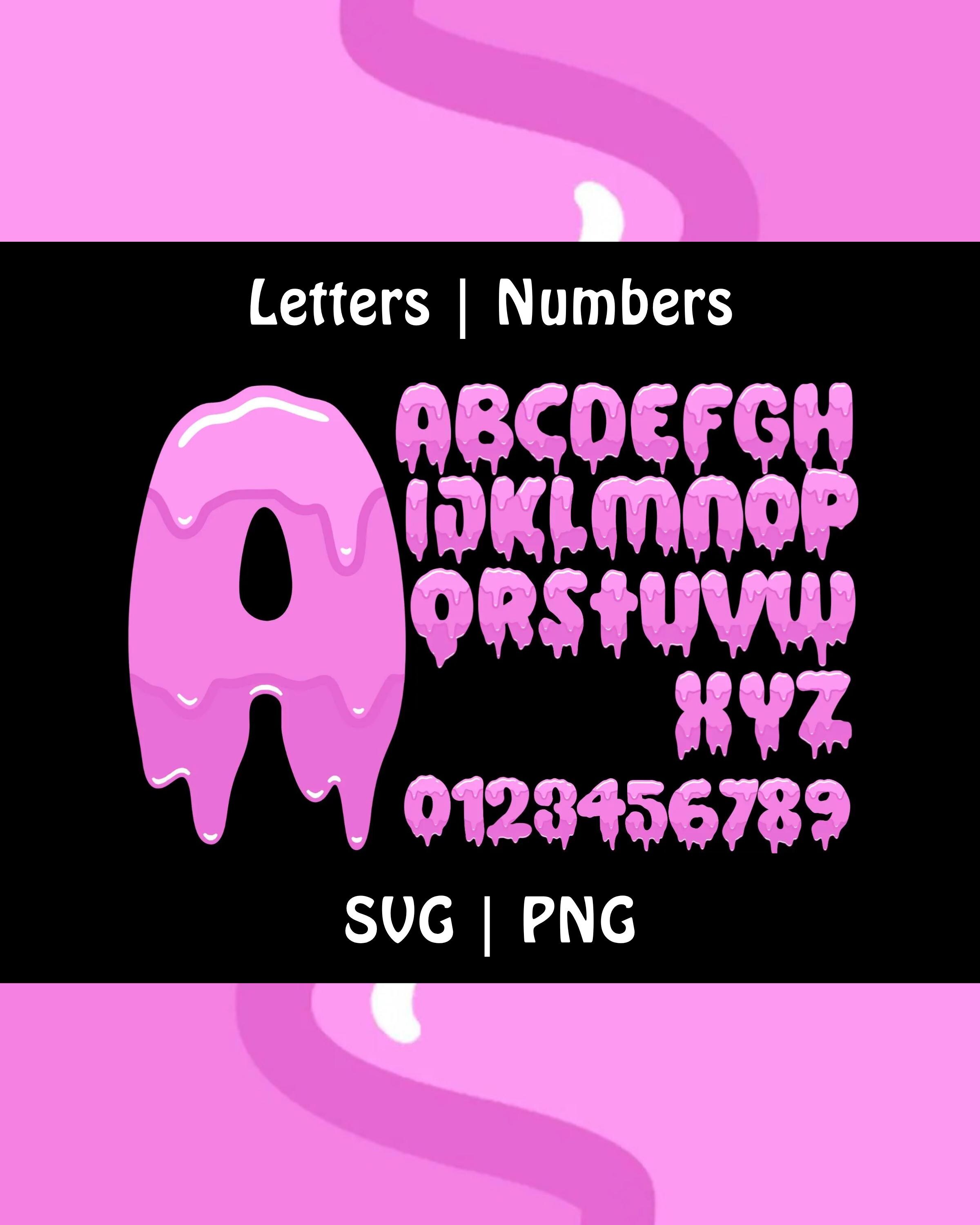 Melting Pink Slime Font: Alphabet Letters PNG SVG (digital Download) - Etsy