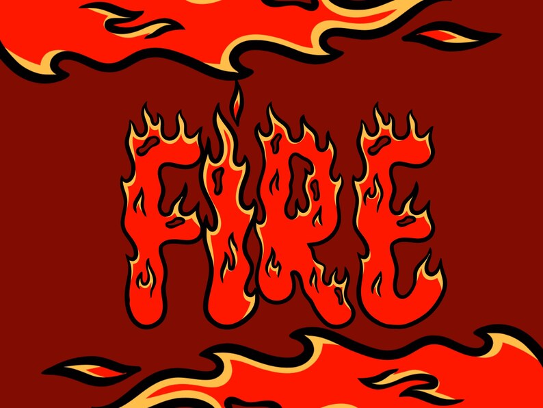 Flame Alphabet Letters: Fire Font SVG PNG (digital Download) - Etsy
