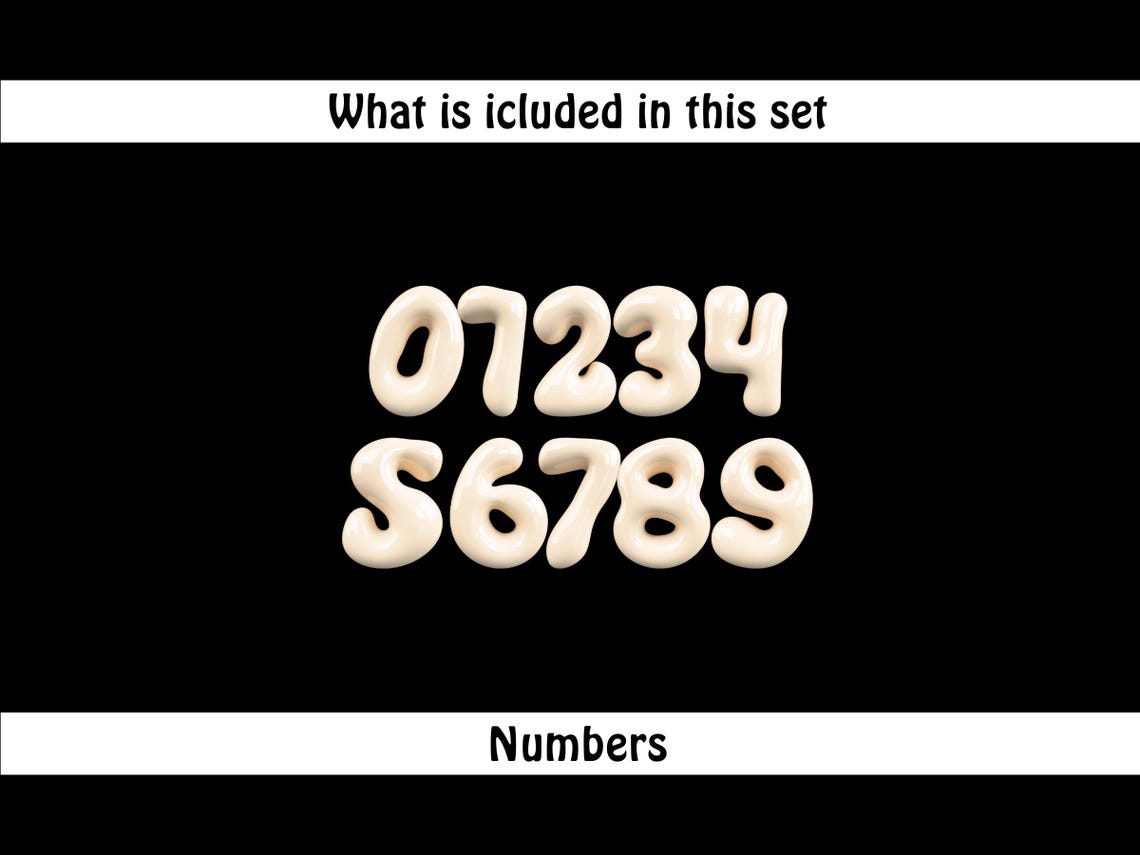 Bubble Font PNG SVG: Beige Letters and Numbers, Cricut Canva Alphabet ...