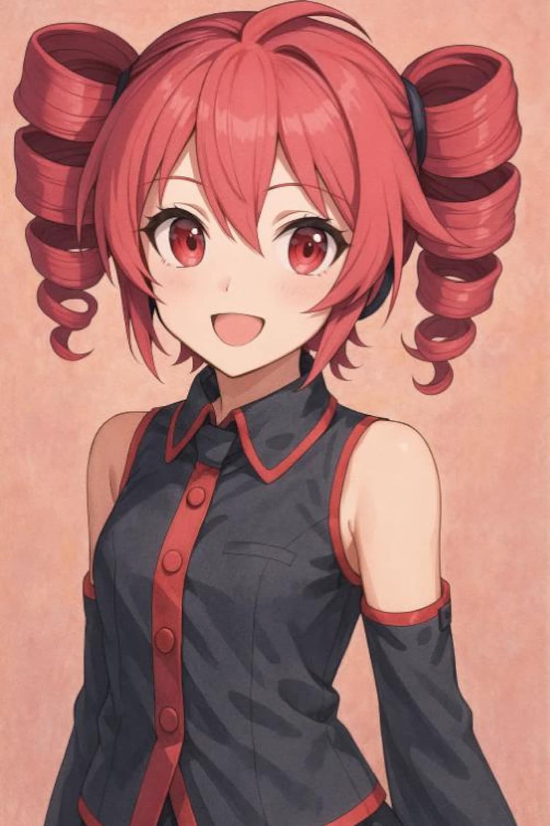 Cute Kasane Teto Chibi T-shirt Design – Vocaloid Anime Art – Instant ...