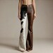 Handmade Cowhide Leather Pants: Patchwork Flared Trousers - Etsy
