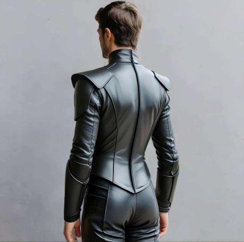 Men's Handmade Leather Armor Suit: Futuristic Sci-fi Cosplay Jacket - Etsy