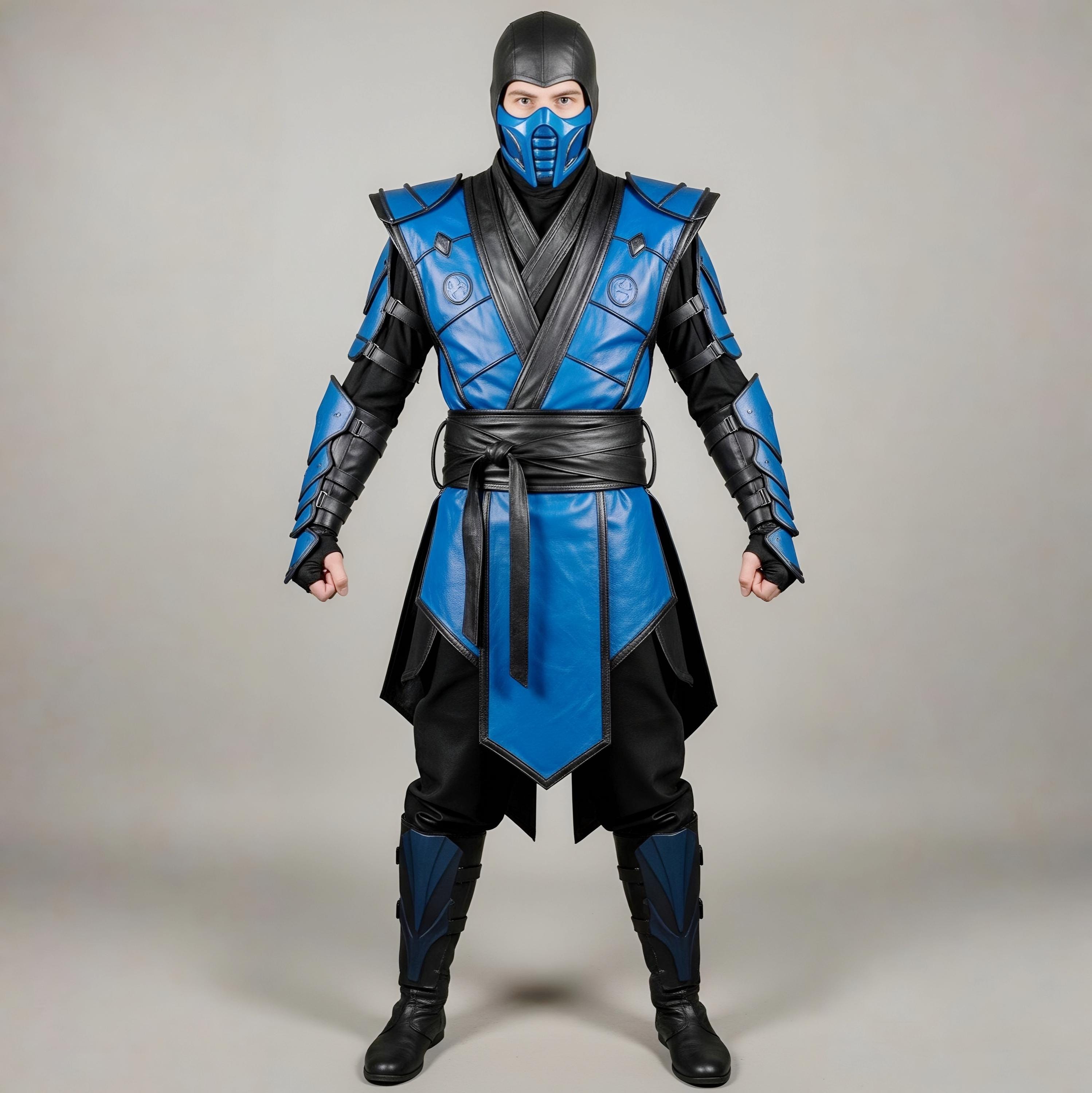 Sub Zero Mortal Kombat Cosplay Costume: Handmade Leather Ninja Armor - Etsy