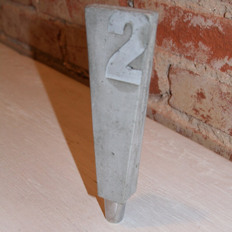 Concrete Tap Handle - Numbered Wedge - Etsy