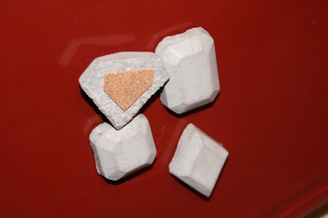 Concrete Gem Magnets Set of 4 - Etsy