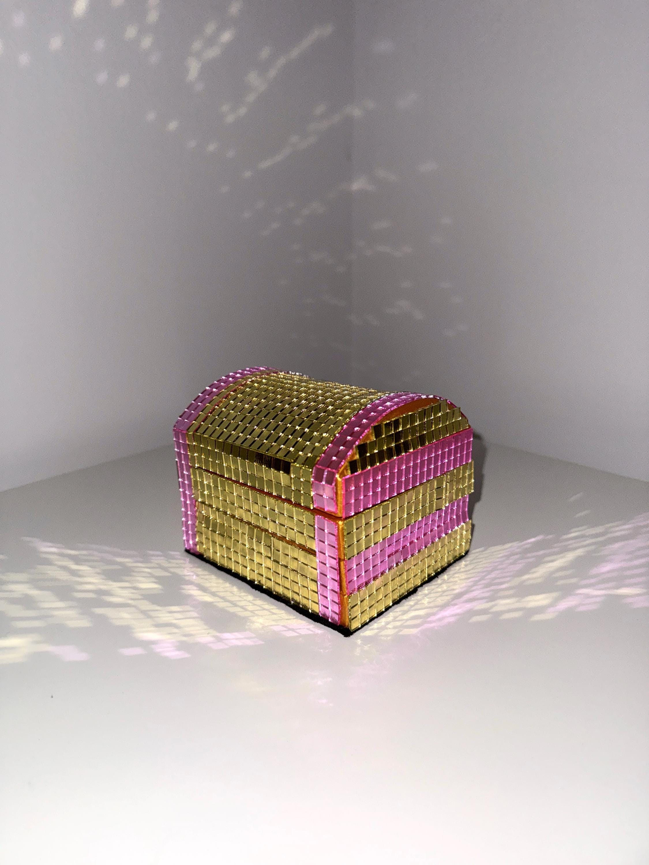 Disco Treasure Chest Trinket Box | Vintage-inspired Mirror Decor | Home ...