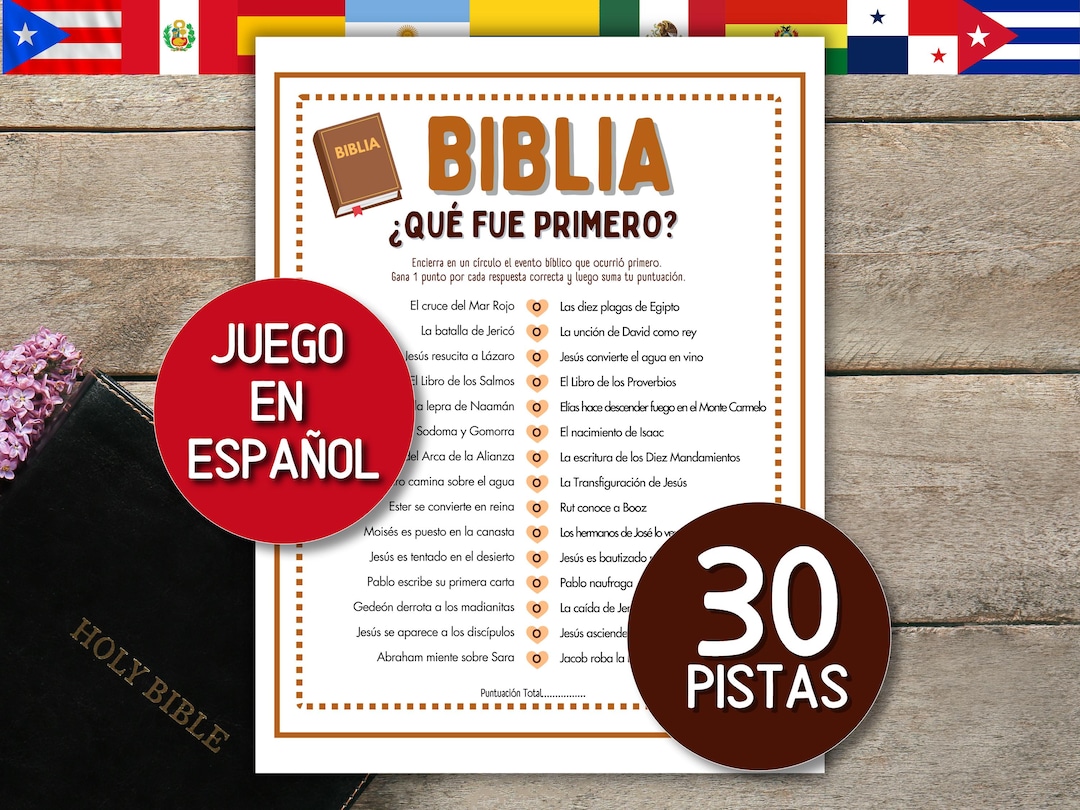 Spanish Bible Game: Christian Activity for Kids & Adults - Etsy