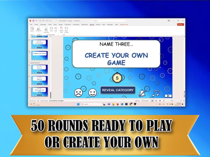 Virtual 5 Second Game for Zoom | Powerpoint Game for Work Falimy ...