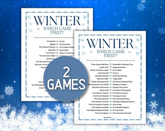Winter Which Came First Game, December January Trivia Games Snow Day ...