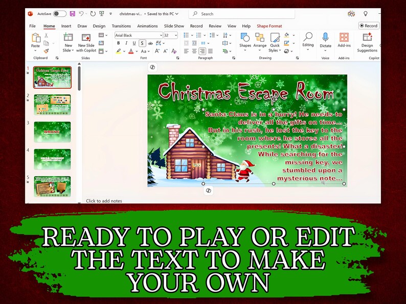 Virtual Escape Room Powerpoint, Holiday Team Building Games Christmas ...