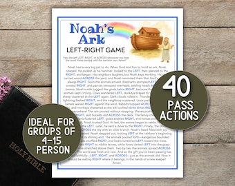 Noah's Ark Game Story Left Right, Sunday School Church Games Instant ...