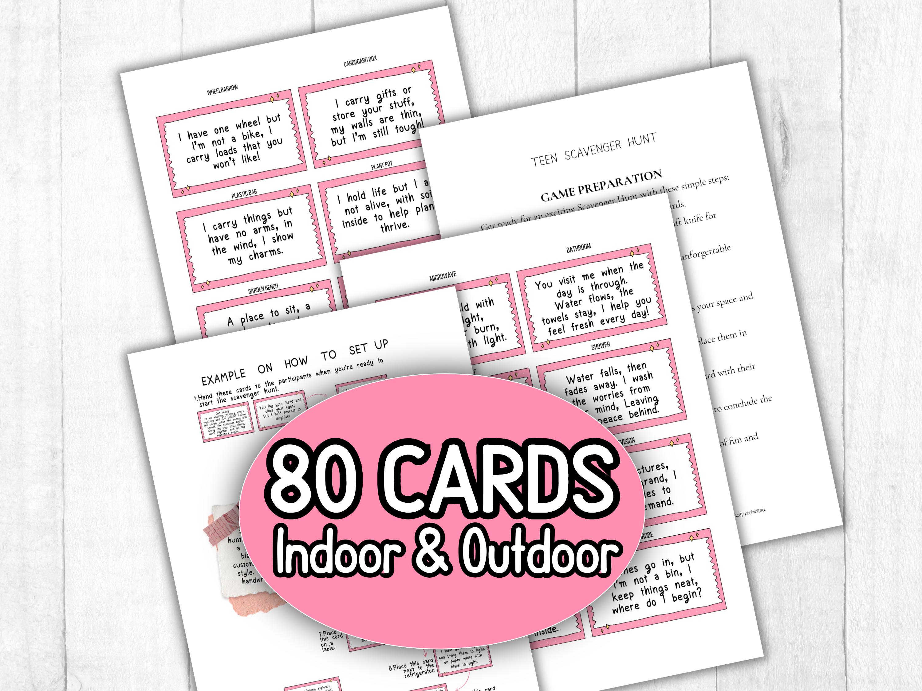 Teen Girl Scavenger Hunt Party, Teen Scavenger Hunt Clues Scavenger ...