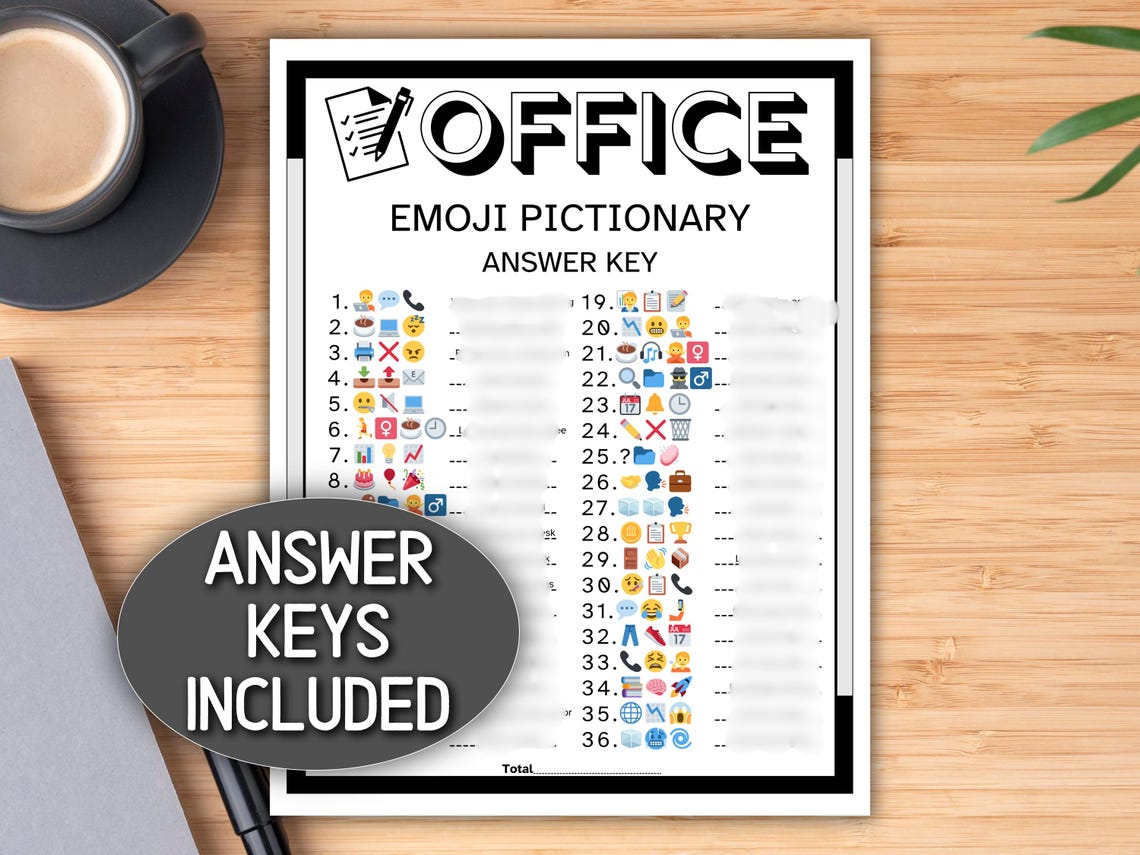 Office Games Emoji Pictionary | Team Building Games | Office Emoji ...