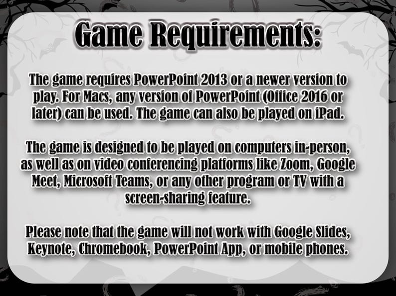 Halloween Trivia Powerpoint Game, Virtual Game Work Zoom Classroom Game ...