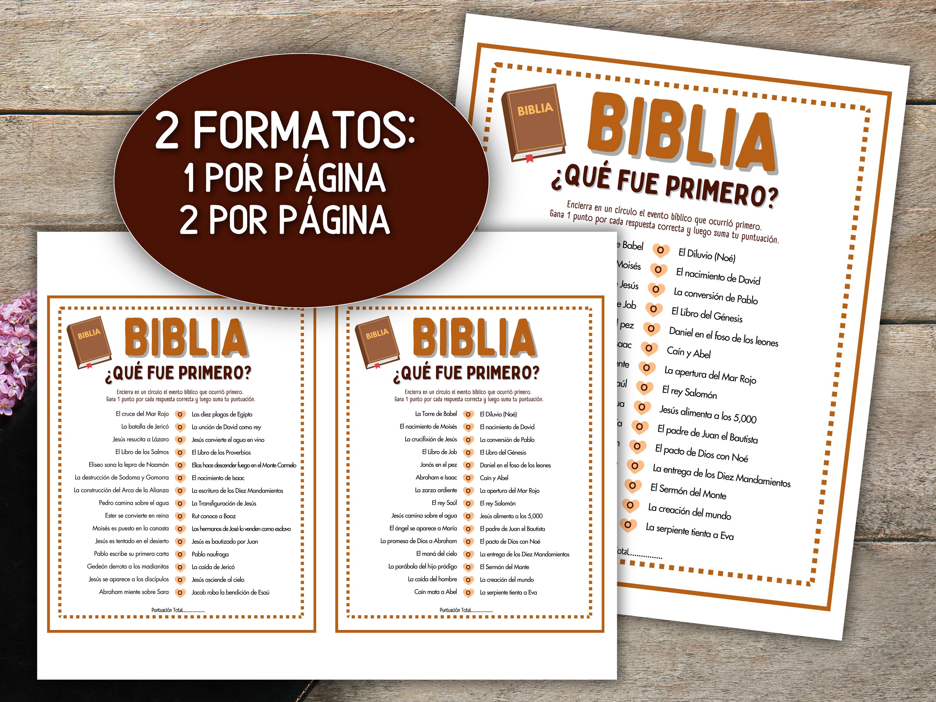 Spanish Bible Game: Christian Activity for Kids & Adults - Etsy