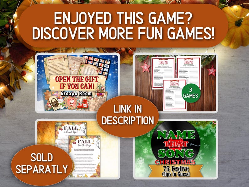 Friendsgiving Photo Games, Selfie Scavenger Hunt Adults Teen Selfie ...