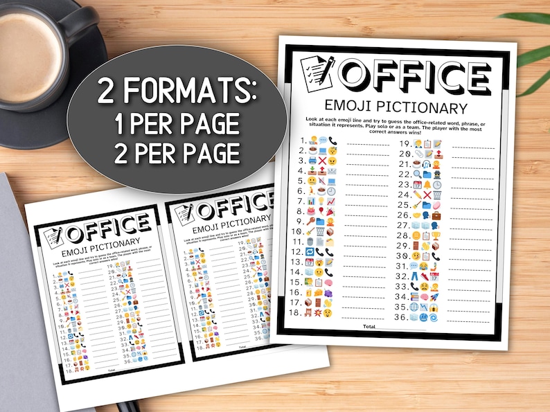 Office Games Emoji Pictionary | Team Building Games | Office Emoji ...