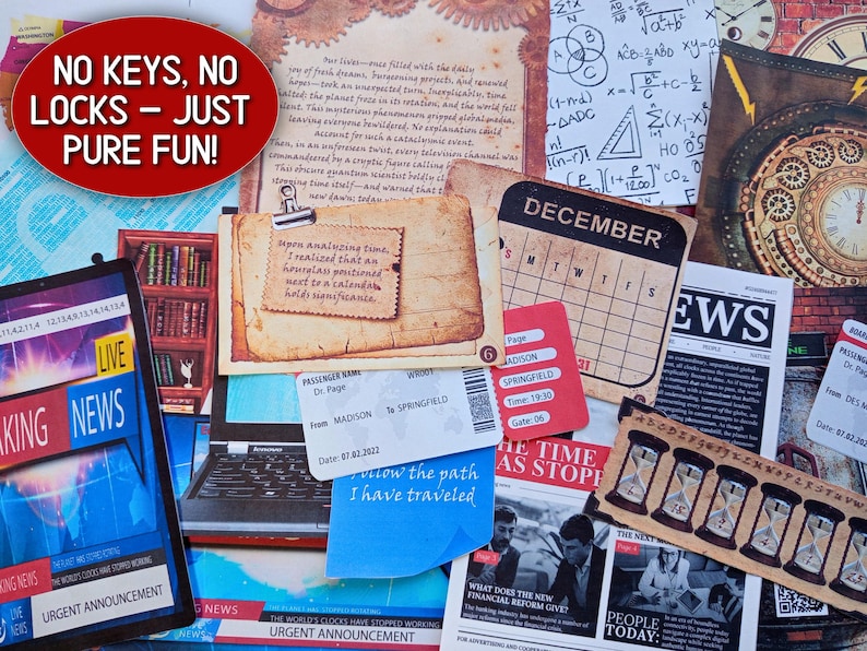 Escape Room for Adults Printable, Escape Room Teens Time Escape Room ...