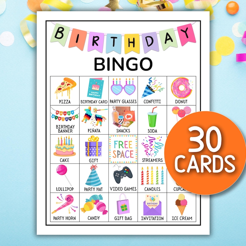 Kid Bday Pdf Games - Etsy