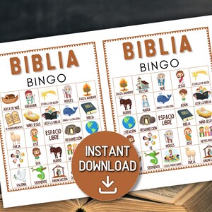 Biblia Bingo Espanol, Christian Game Bible Bingo Juegos Biblicos in ...